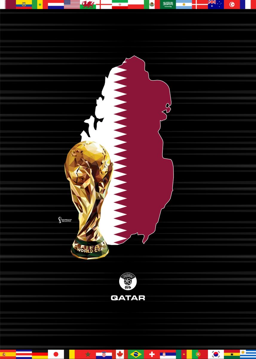 'qatar world cup ' Poster, picture, metal print, paint by Lowpoly ...