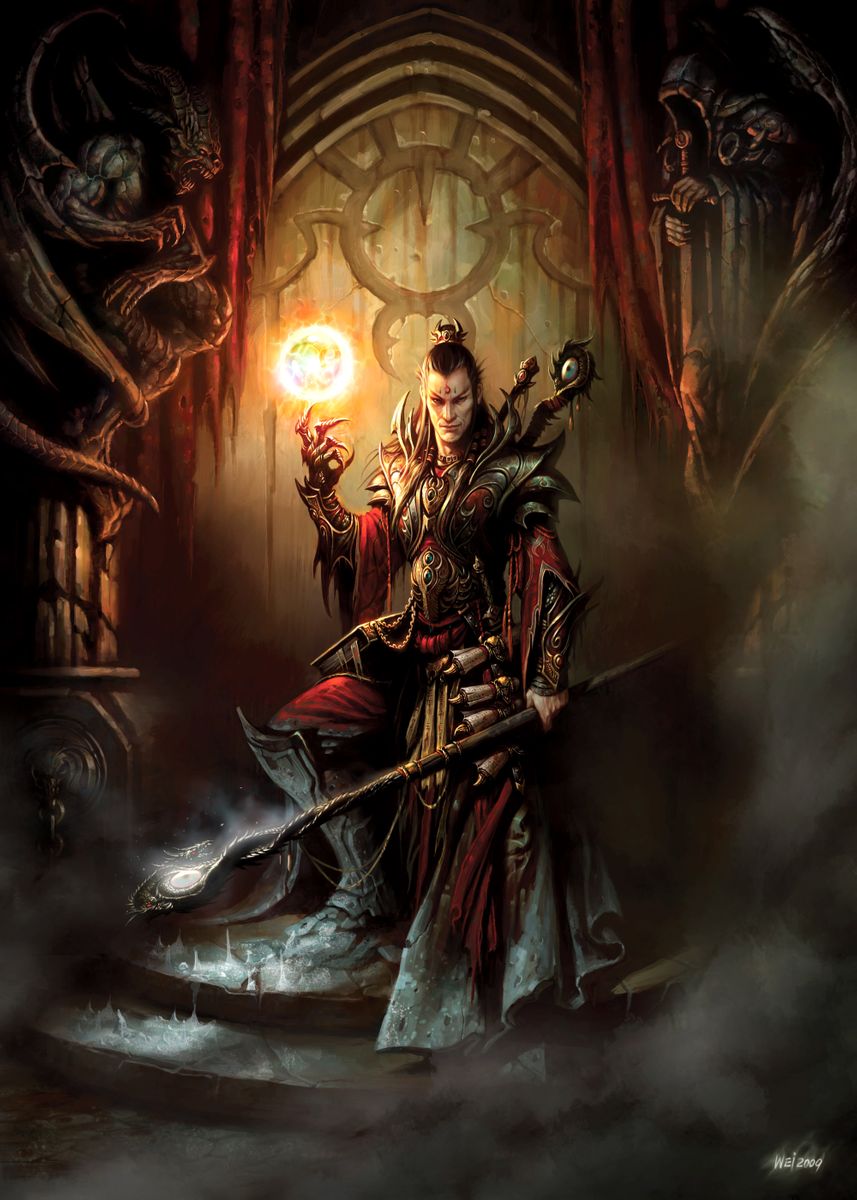 'Wizard' Poster, picture, metal print, paint by Diablo | Displate