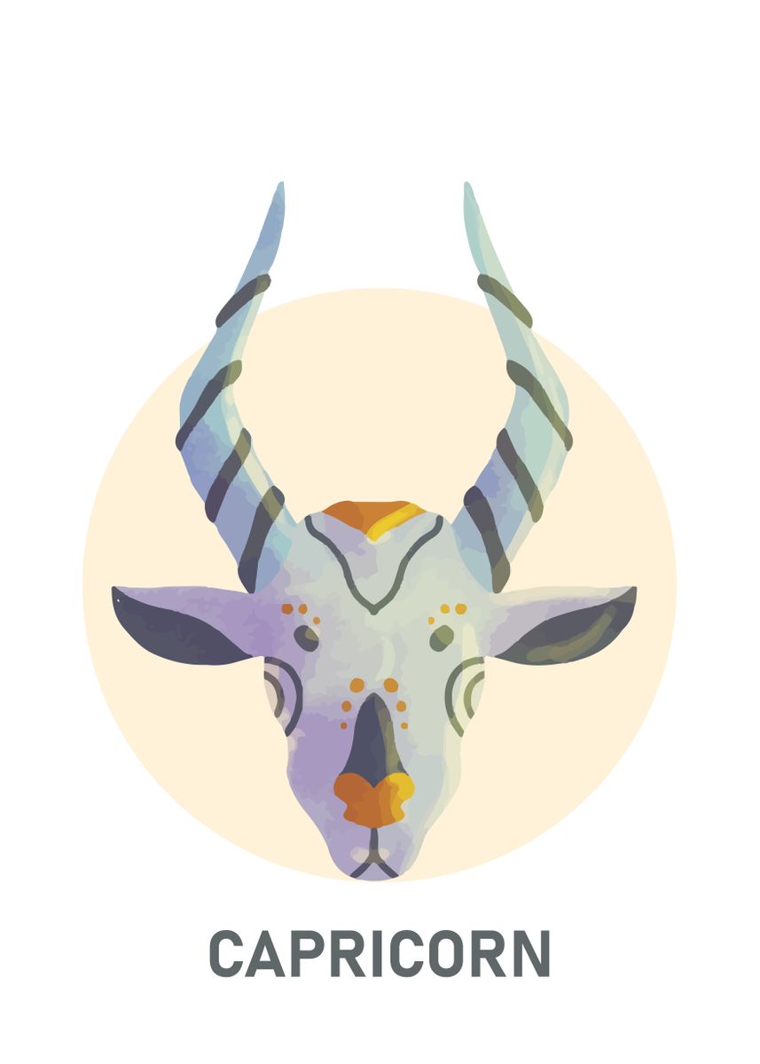 'Capricorn' Poster, picture, metal print, paint by Rois Lois | Displate