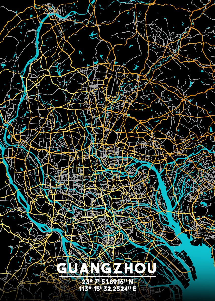 'Guangzhou Guangdong' Poster, picture, metal print, paint by Clayborne ...