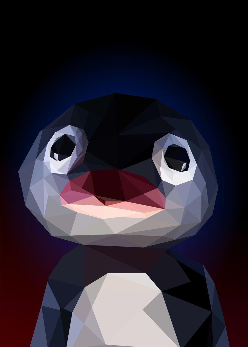 'noot noot meme' Poster, picture, metal print, paint by Lowpoly Posters ...