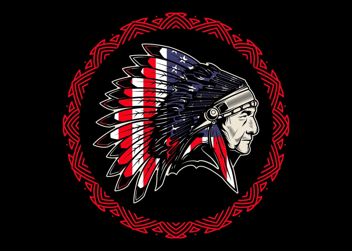 'Native American Chief' Poster by professionaldesigns | Displate