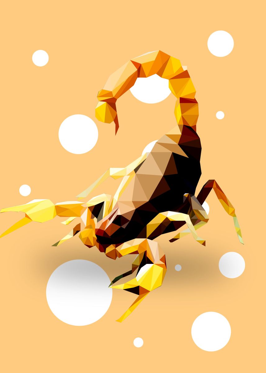 'Scorpion' Poster, picture, metal print, paint by Lee Jani | Displate