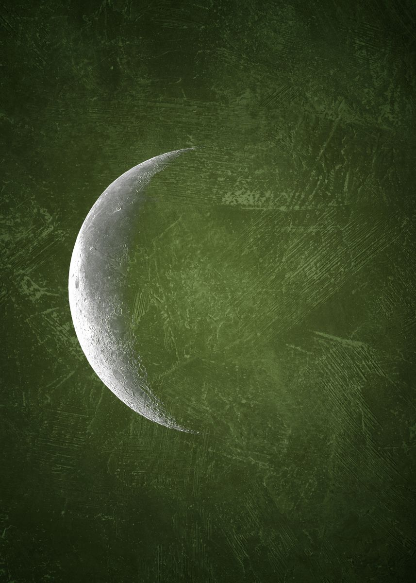 'Ever Green Moon No1' Poster, picture, metal print, paint by Ema ...