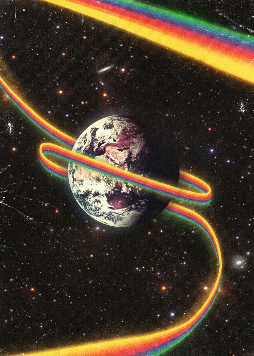 'Blissing Rainbow' Poster, picture, metal print, paint by Nibera ...