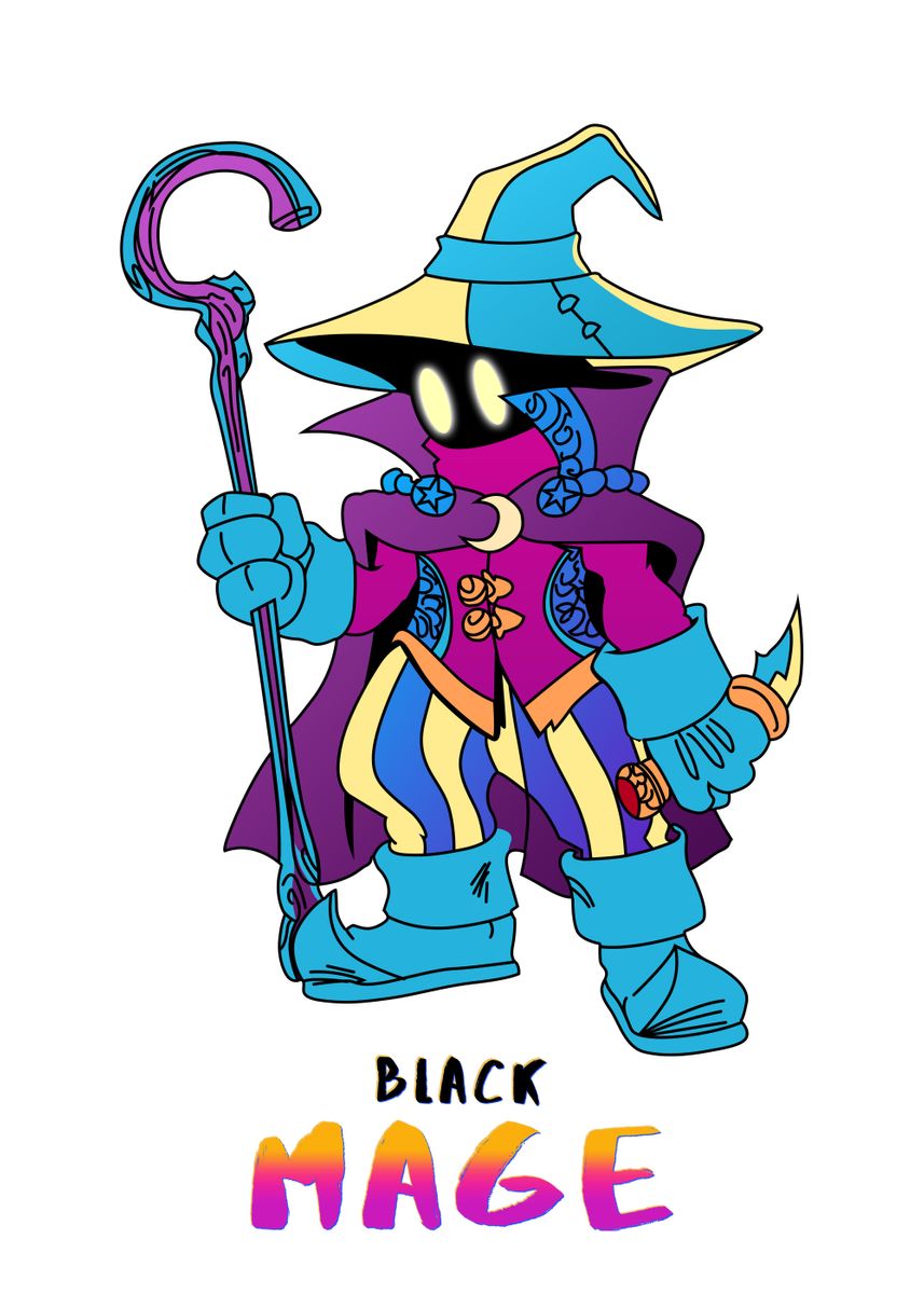 'Soul of the Black Mage' Poster, picture, metal print, paint by Sonni ...
