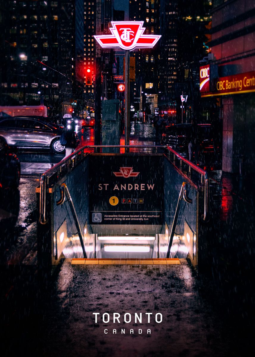 'Toronto ' Poster, picture, metal print, paint by Travel Addict | Displate