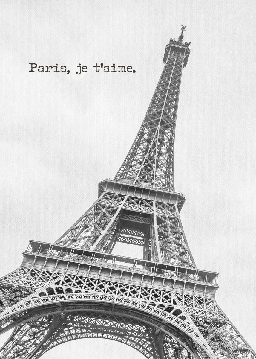 'Paris je taime' Poster, picture, metal print, paint by Melanie Viola ...