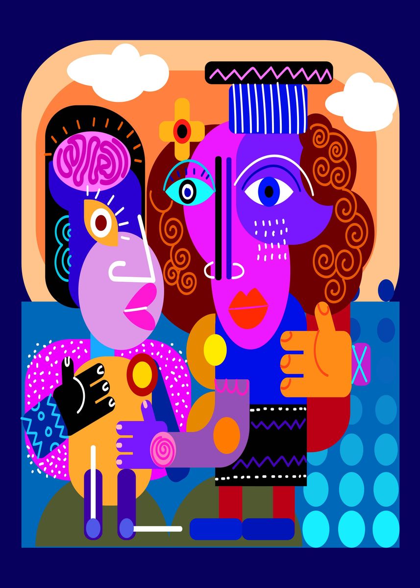 'abstract cubism' Poster by Mild pic | Displate