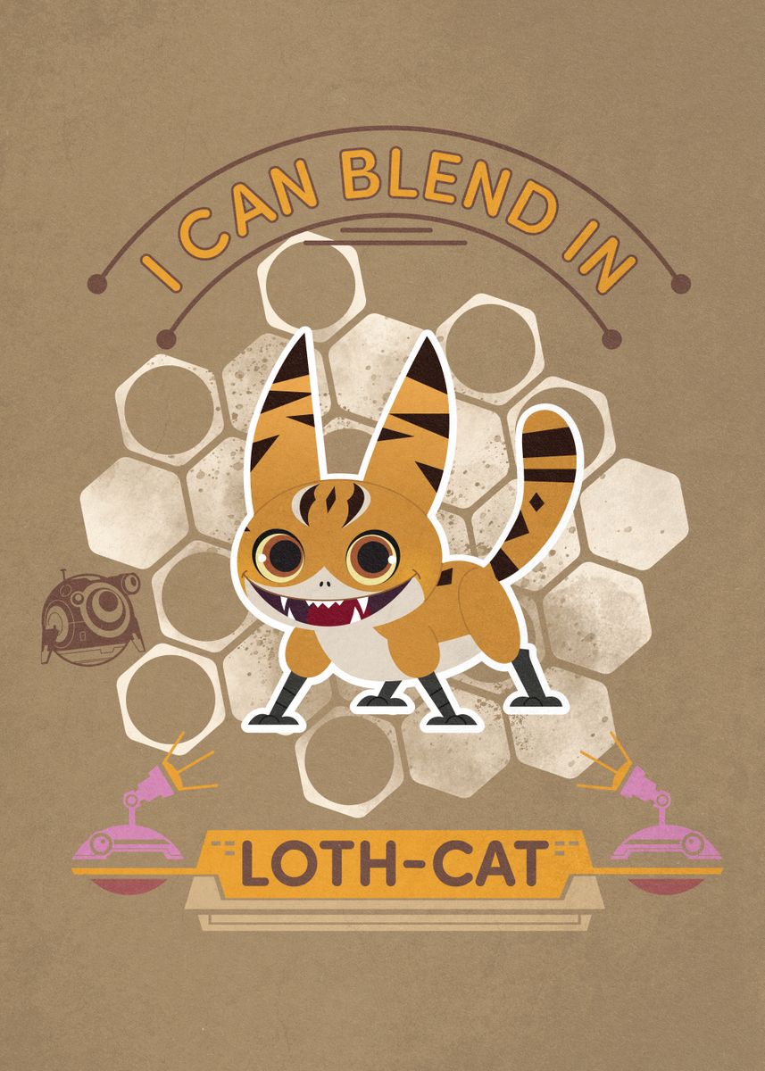 'Loth-Cat' Poster, picture, metal print, paint by Star Wars | Displate