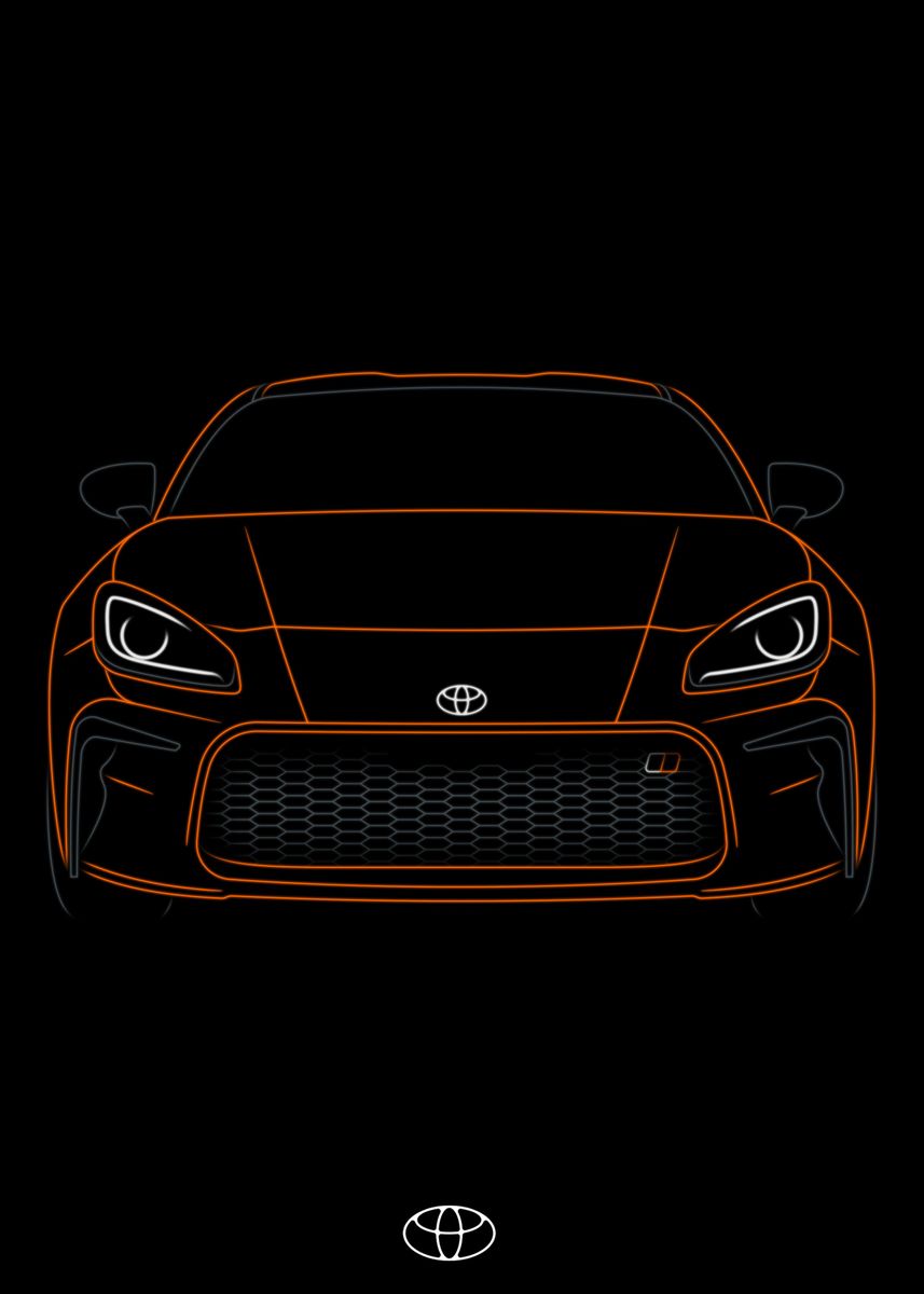 'Toyota GR86' Poster, picture, metal print, paint by pxlsm studio ...