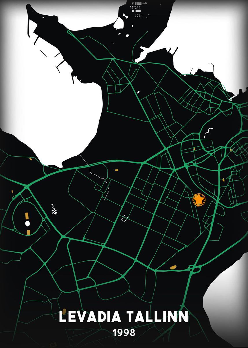 'FCI Levadia Tallinn ' Poster, picture, metal print, paint by Yates ...