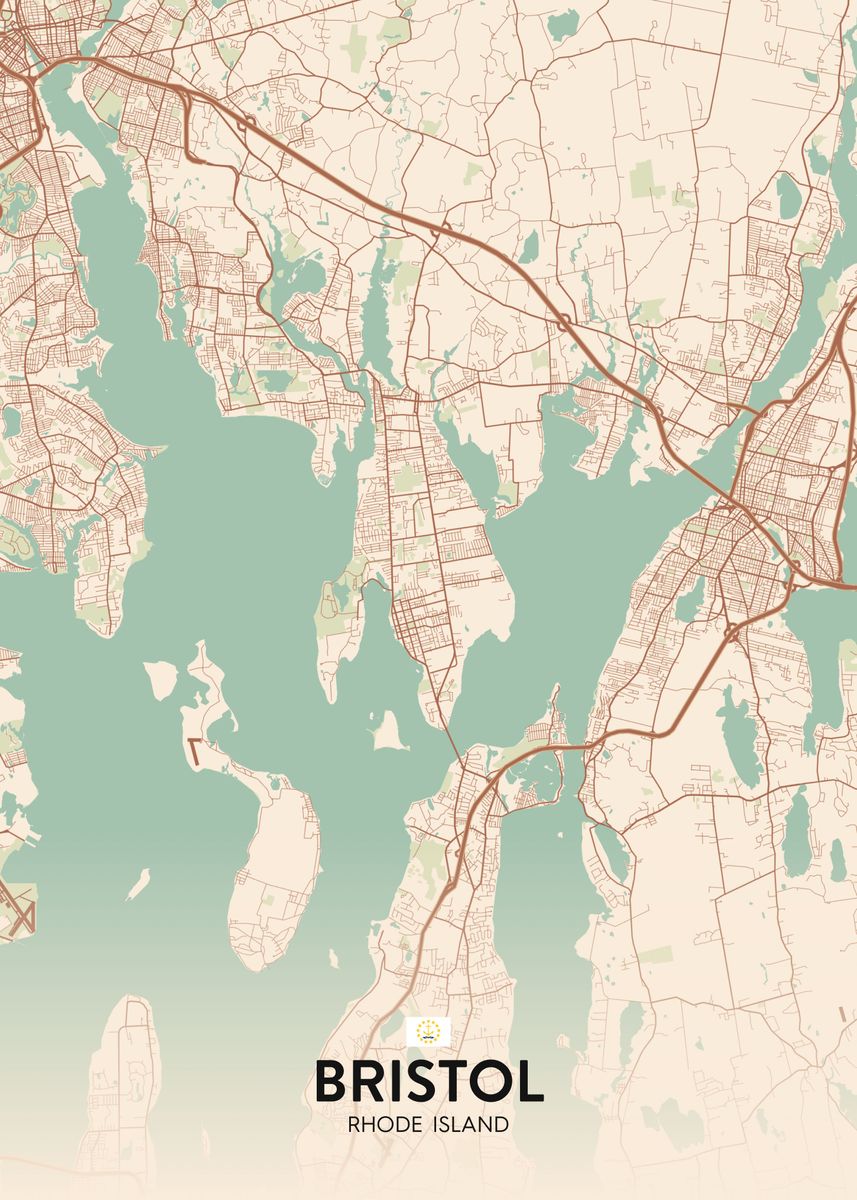 'Bristol RI' Poster, picture, metal print, paint by IMR Designs | Displate