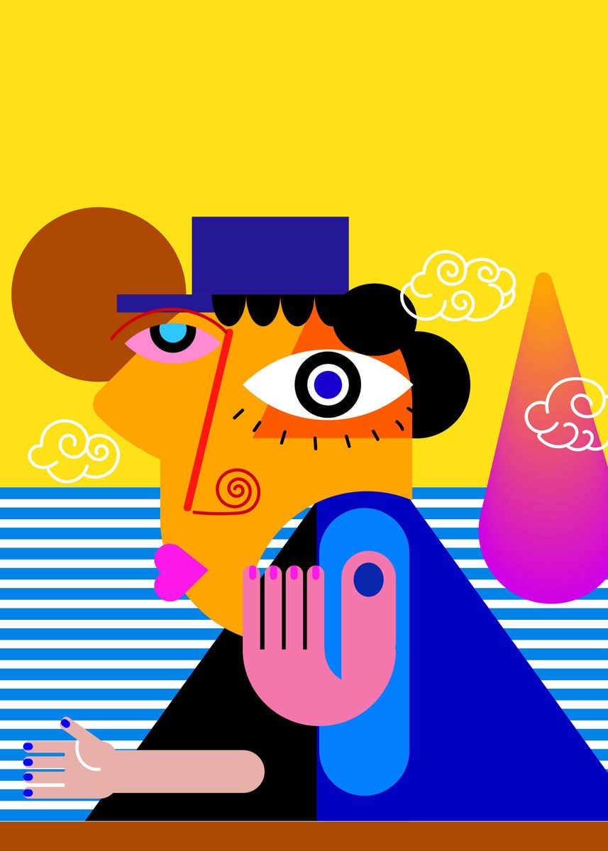 'cubism abstract' Poster, picture, metal print, paint by Mild pic ...