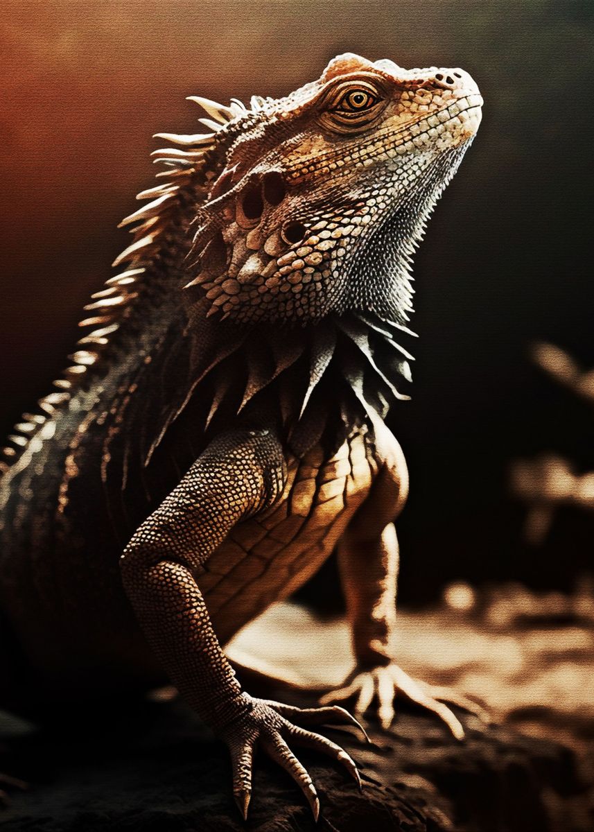 'The Lizard' Poster, picture, metal print, paint by Muh Asdar | Displate