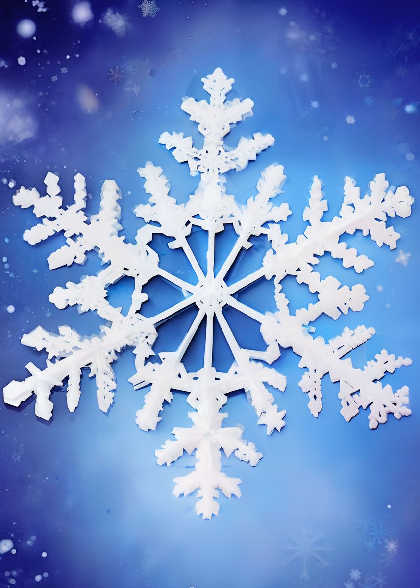 'Snowflakes' Poster, picture, metal print, paint by NIZAM KHAN | Displate