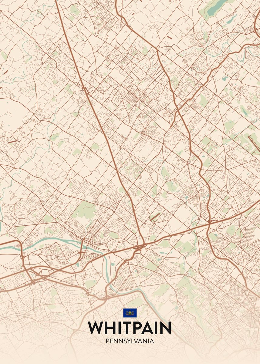 'Whitpain PA' Poster, picture, metal print, paint by IMR Designs | Displate