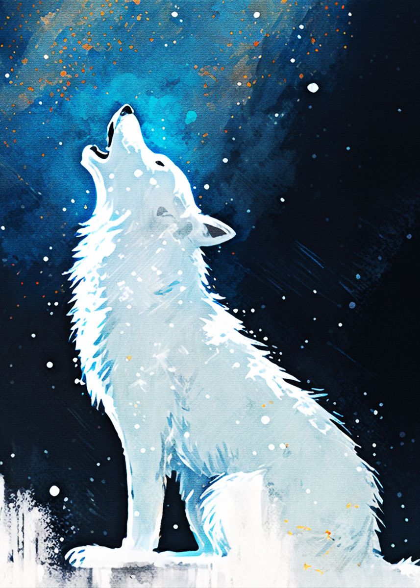 'Paint Wolf' Poster by Muh Asdar | Displate