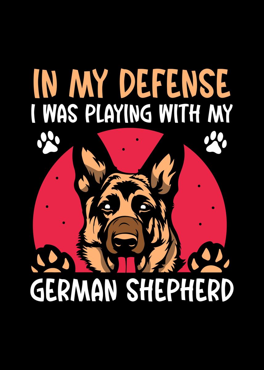 'German Shepherd' Poster by Sebastian Wünsche | Displate