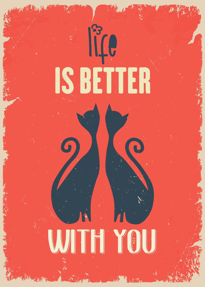 'Life Couple Together Love' Poster, picture, metal print, paint by ...