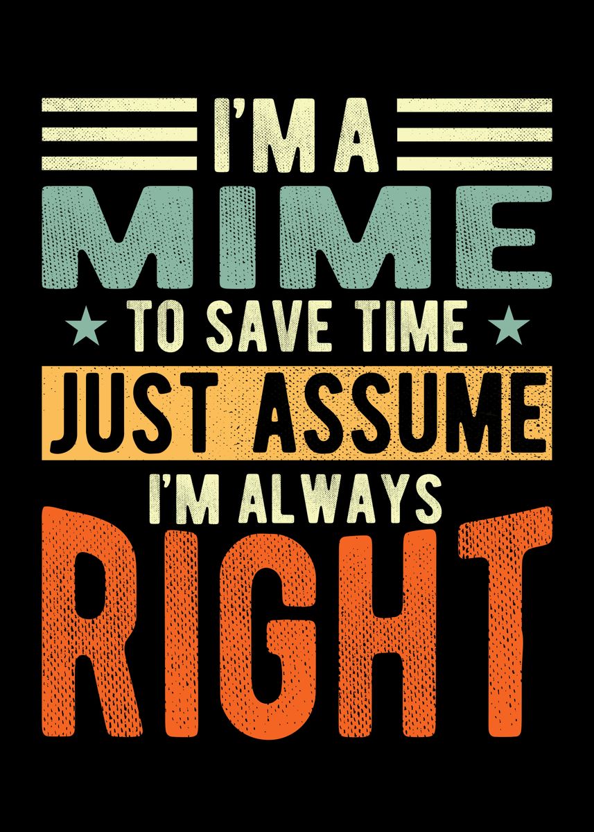 'Mime' Poster, picture, metal print, paint by schmugo | Displate