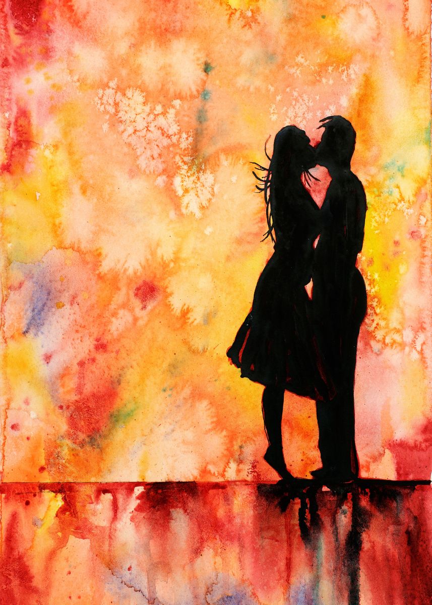 'Romantic Artwork Couple ' Poster, picture, metal print, paint by Ryan ...