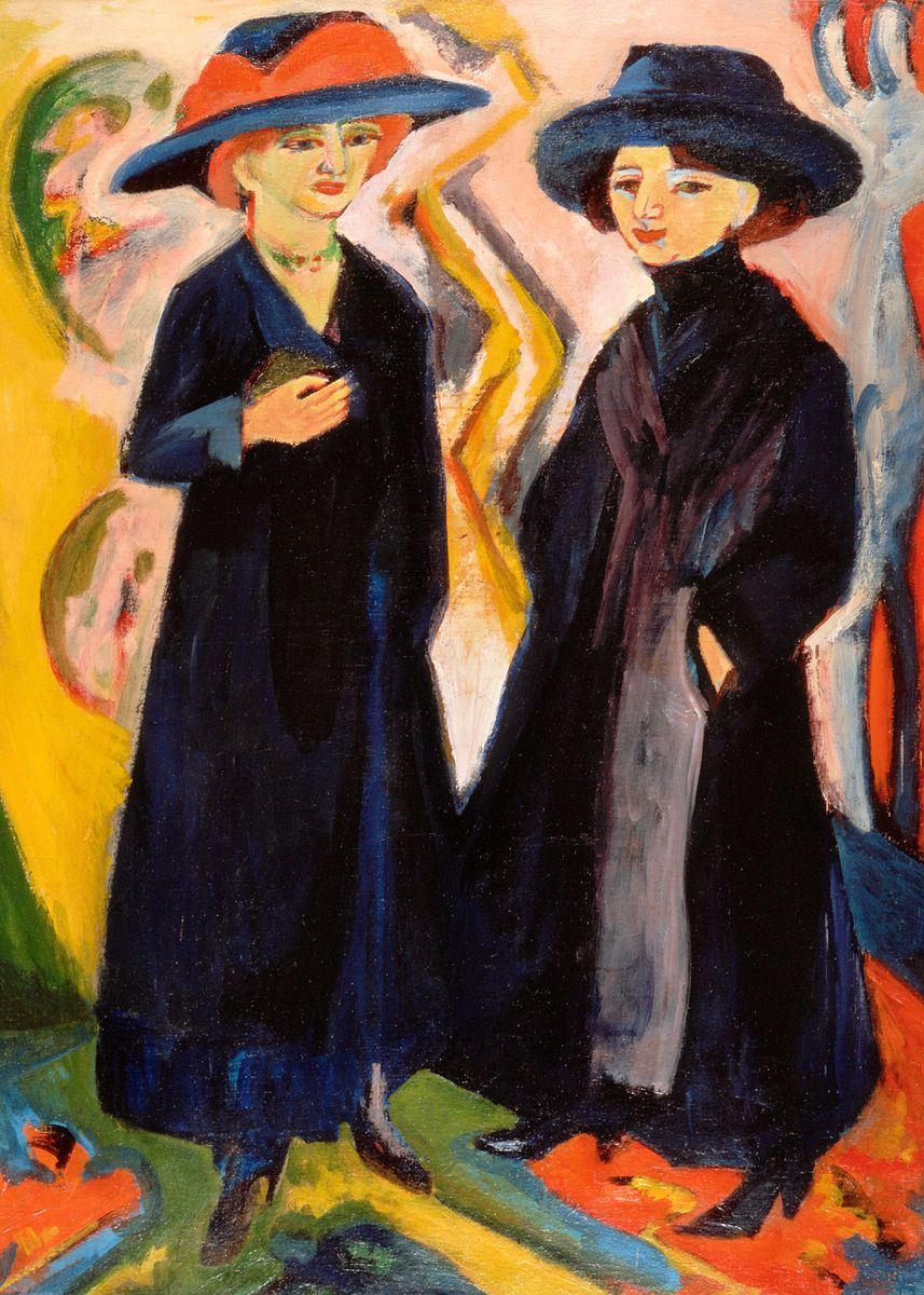 'Two Women 1922 painting ' Poster, picture, metal print, paint by Sloka ...