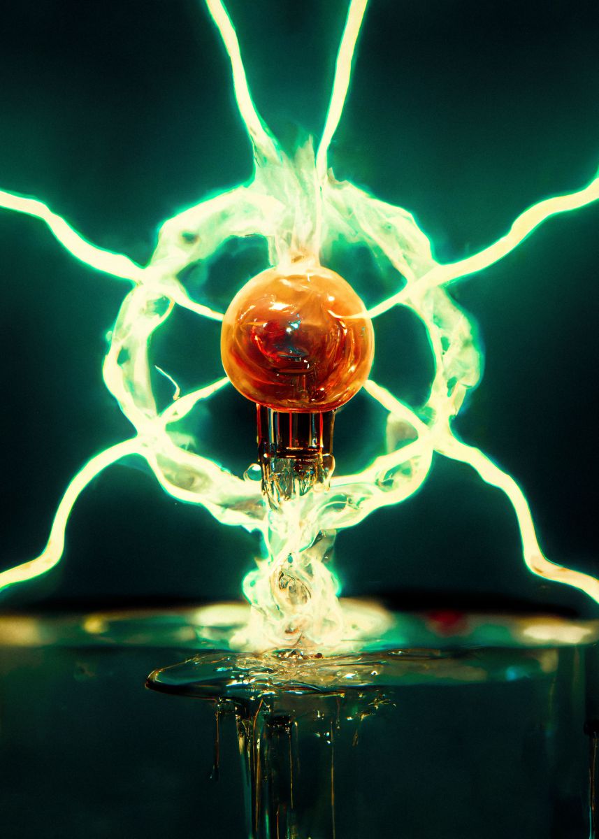 'Electric Plasma Lightbulb' Poster, picture, metal print, paint by ...