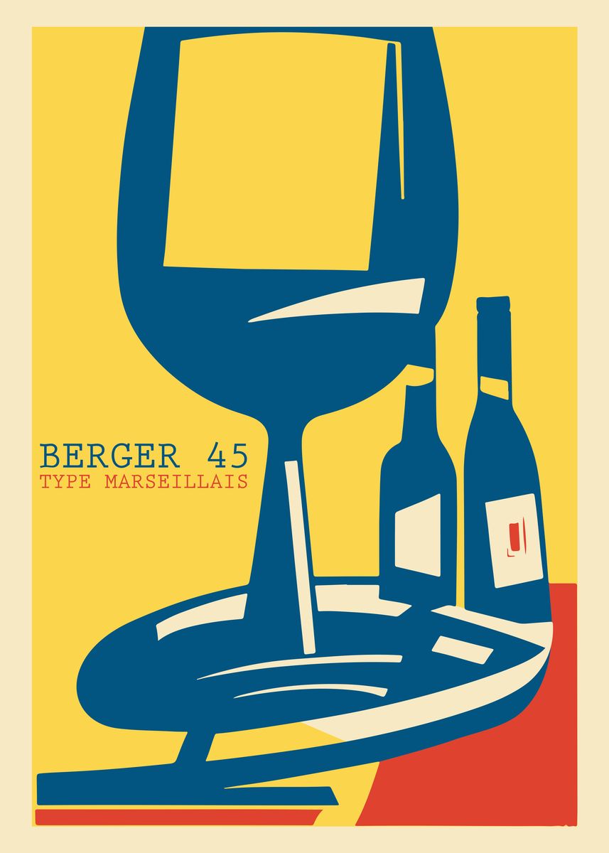 'French Wine Poster' Poster, picture, metal print, paint by BluePinkPanther | Displate