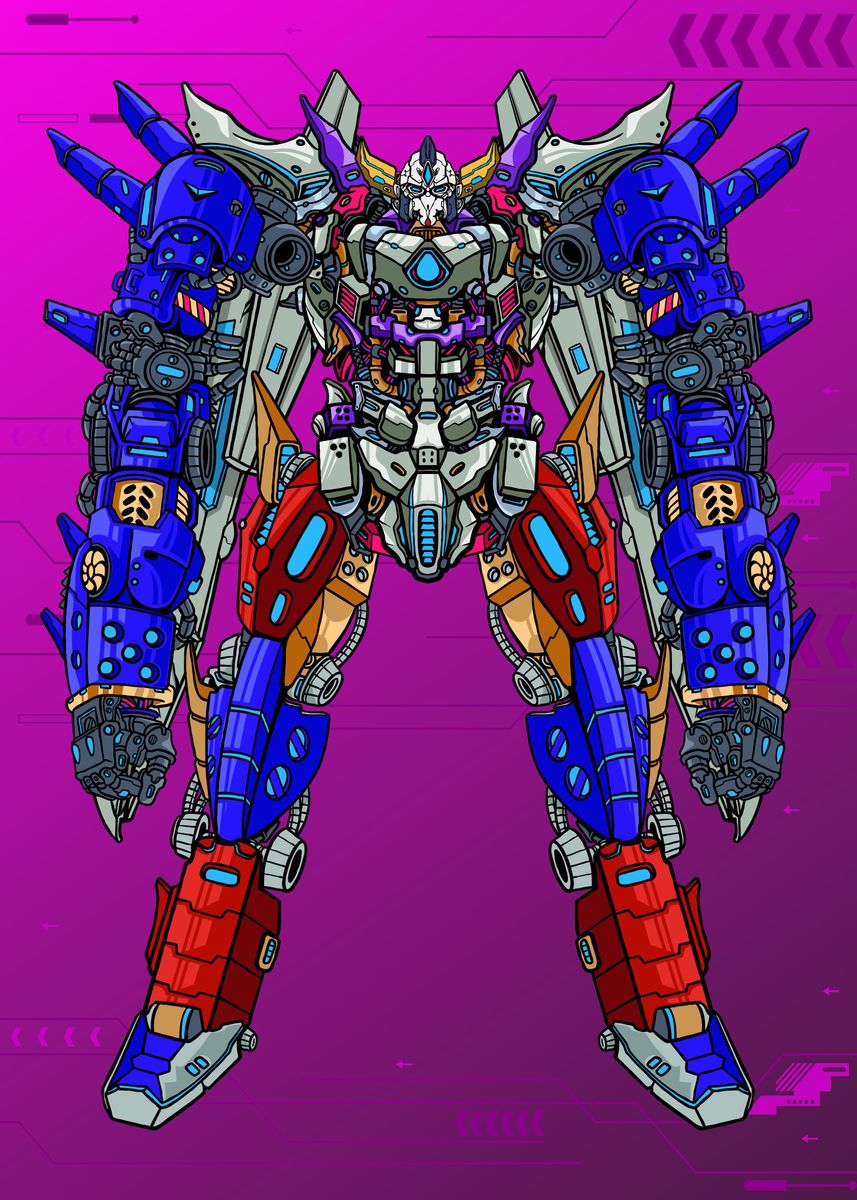 'Mecha robot' Poster, picture, metal print, paint by Cao Thi Hieu ...