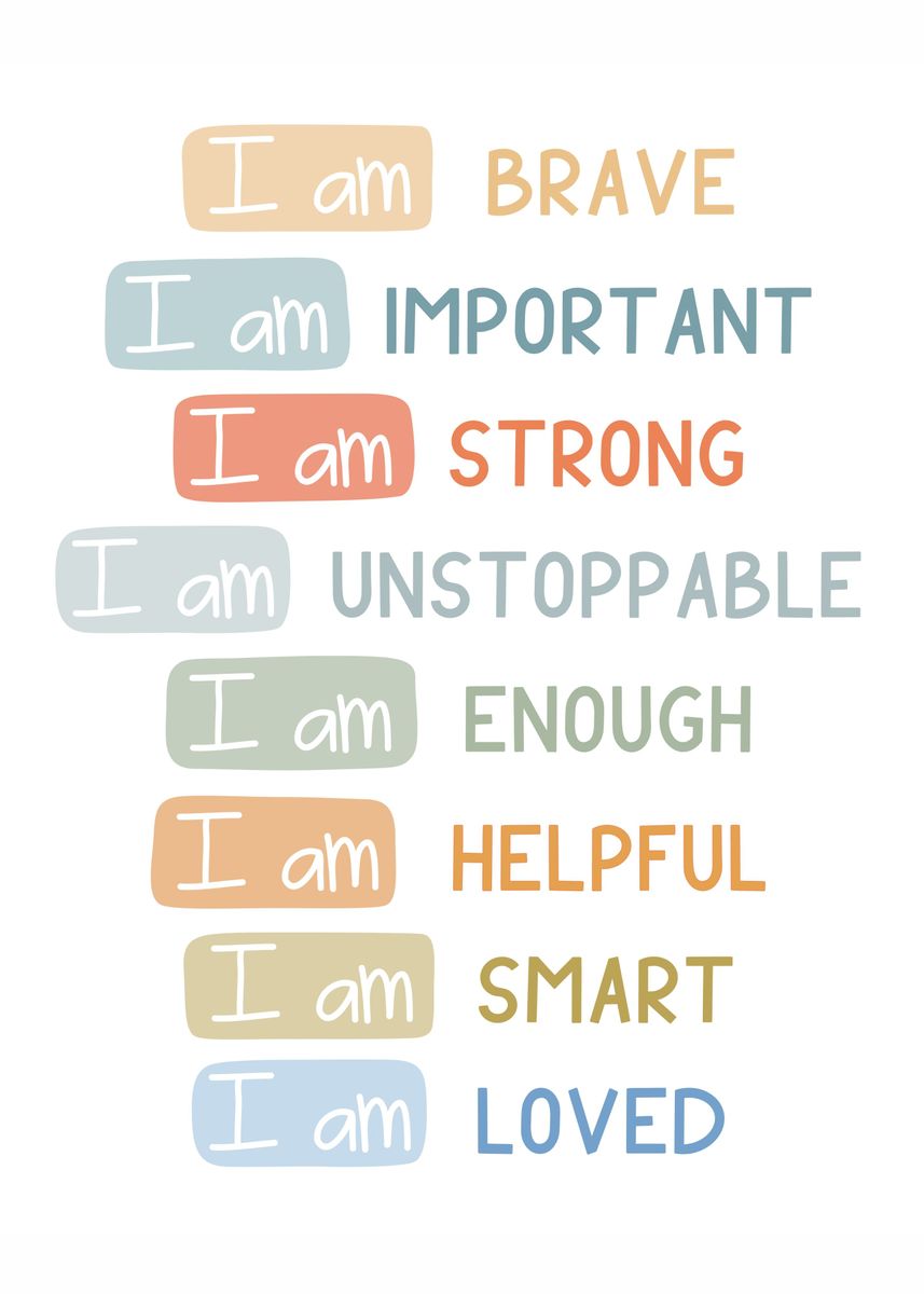 'I AM BRAVE Kiddie Poster' Poster by Haus and Hues | Displate