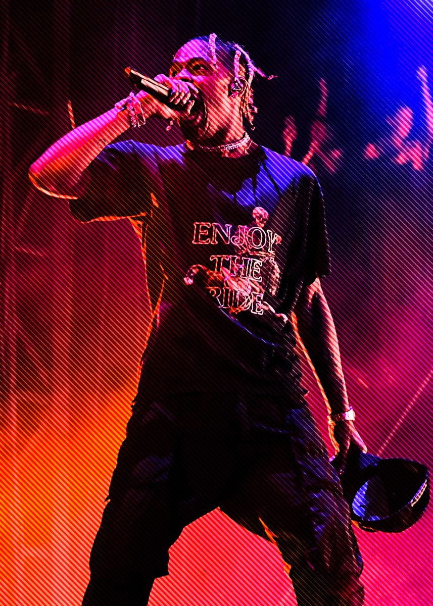 'Rapper Travis Scott ' Poster, picture, metal print, paint by XmeShop ...