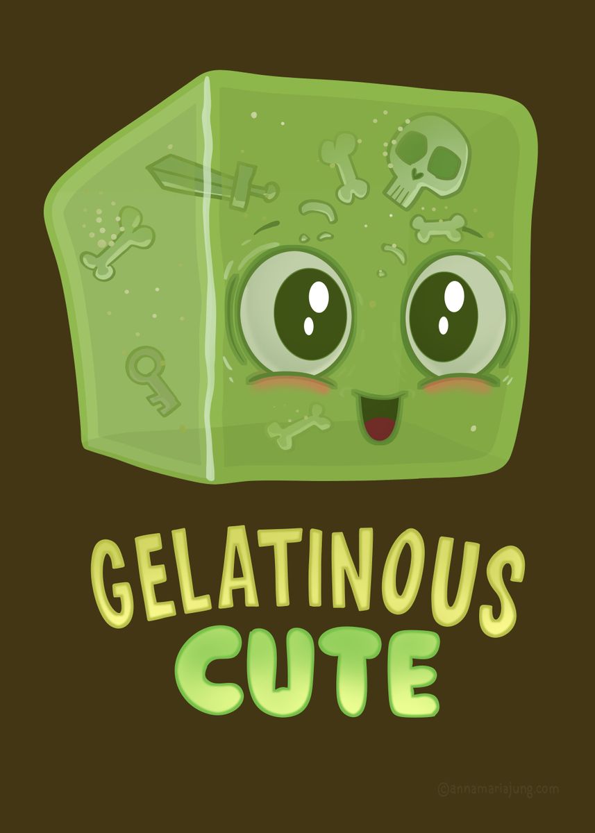 'Gelatinous Cute' Poster, picture, metal print, paint by Anna Maria ...