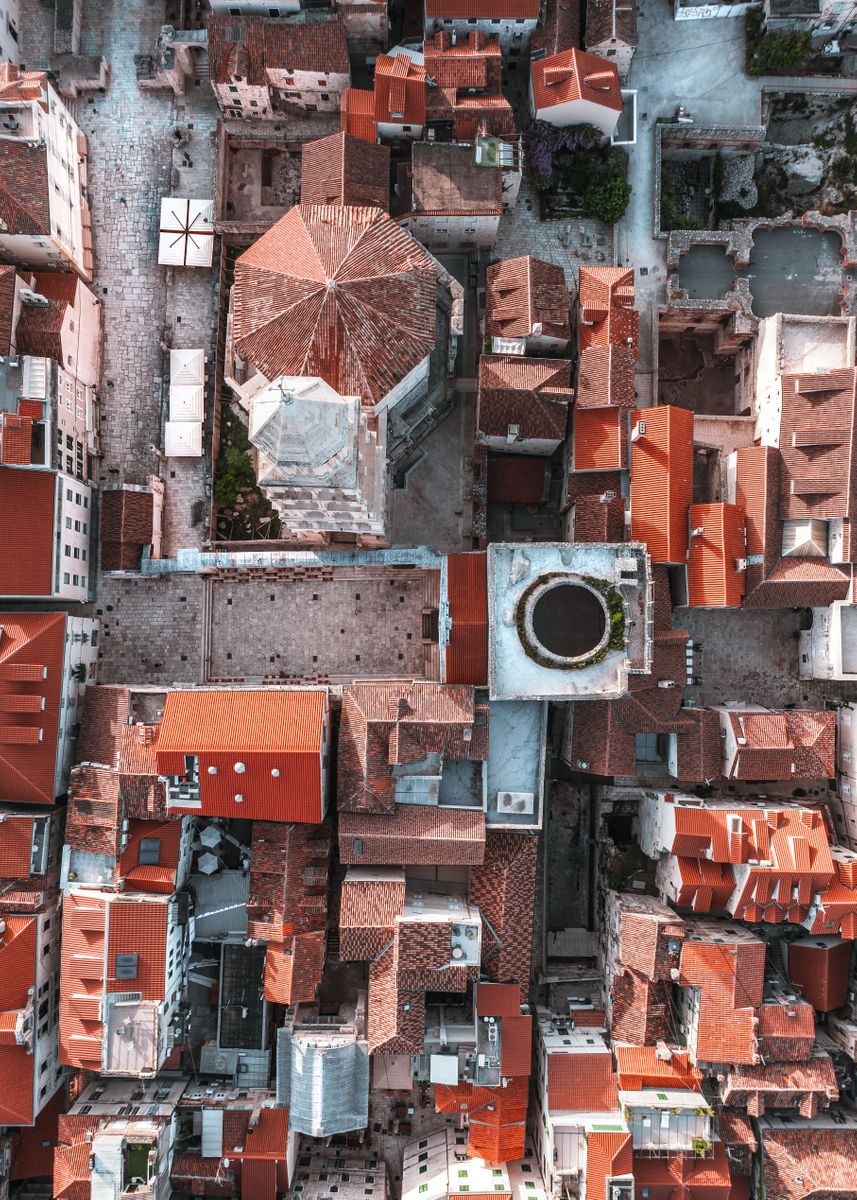 'Looking down on Split' Poster, picture, metal print, paint by Luciann ...