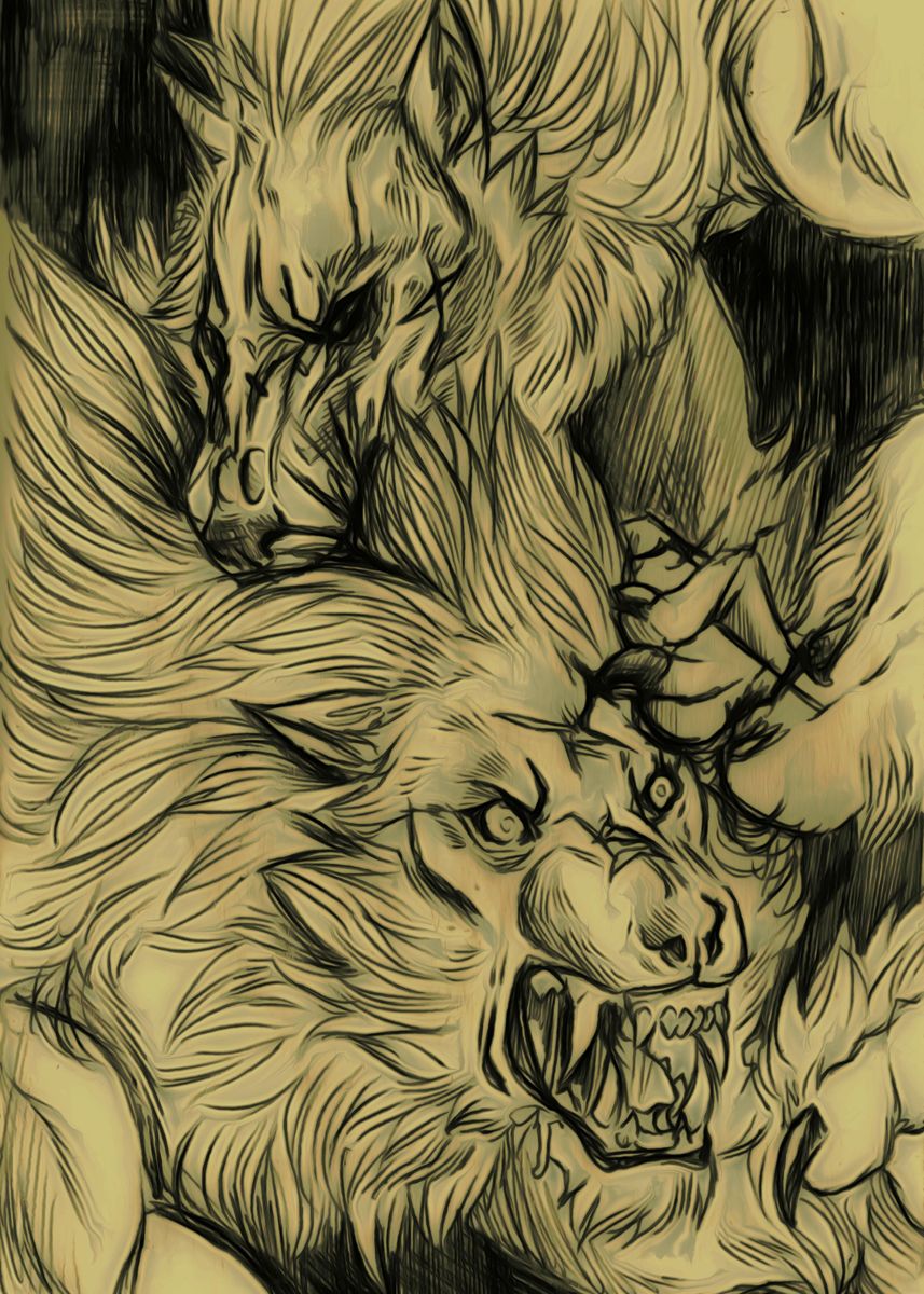 'Biting the neck' Poster by Furiarossa and Mimma | Displate