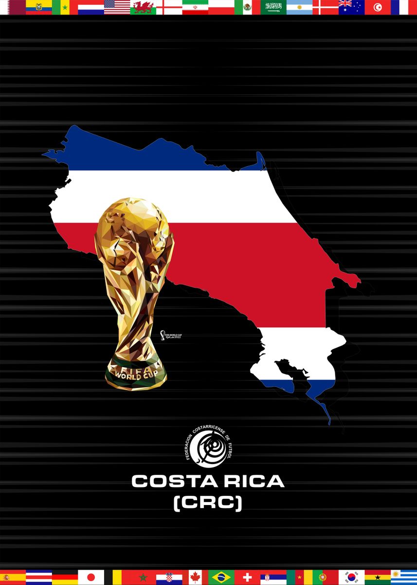 'Costa rica world cup qatar' Poster by Lowpoly Posters | Displate