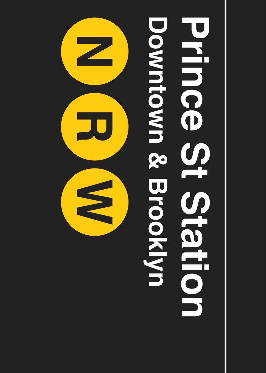 'Prince Station Signage' Poster, picture, metal print, paint by Haus ...