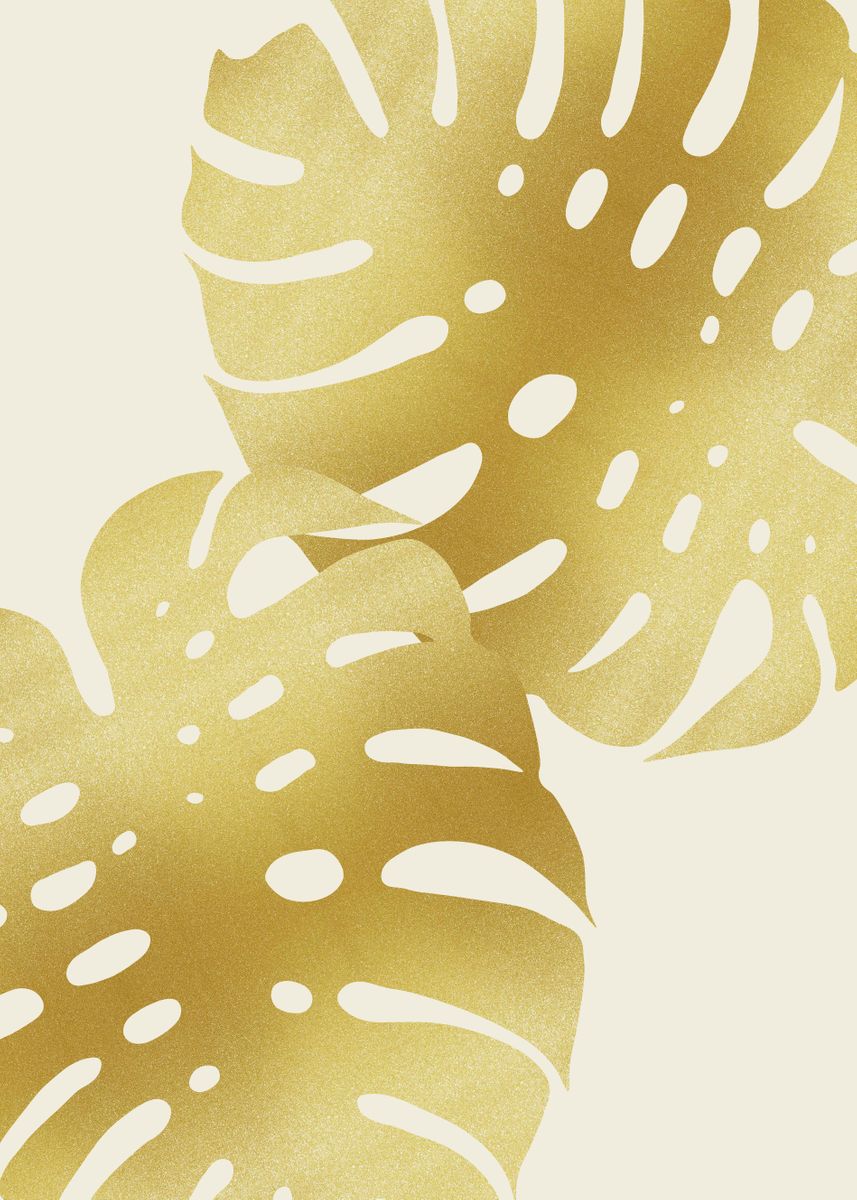 'Tropical and golden 03' Poster by Vitor Costa | Displate