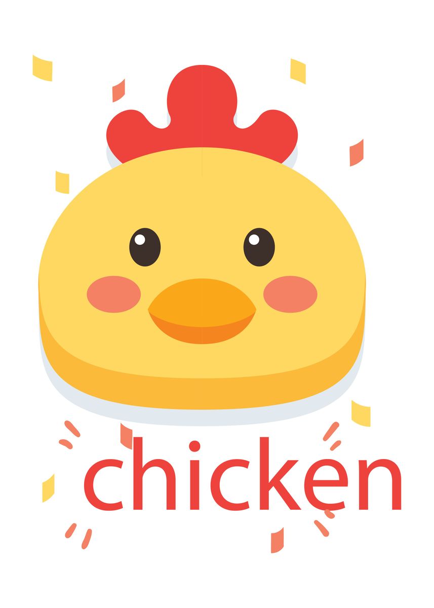 'Chicken' Poster, picture, metal print, paint by Twenty Artstyle | Displate