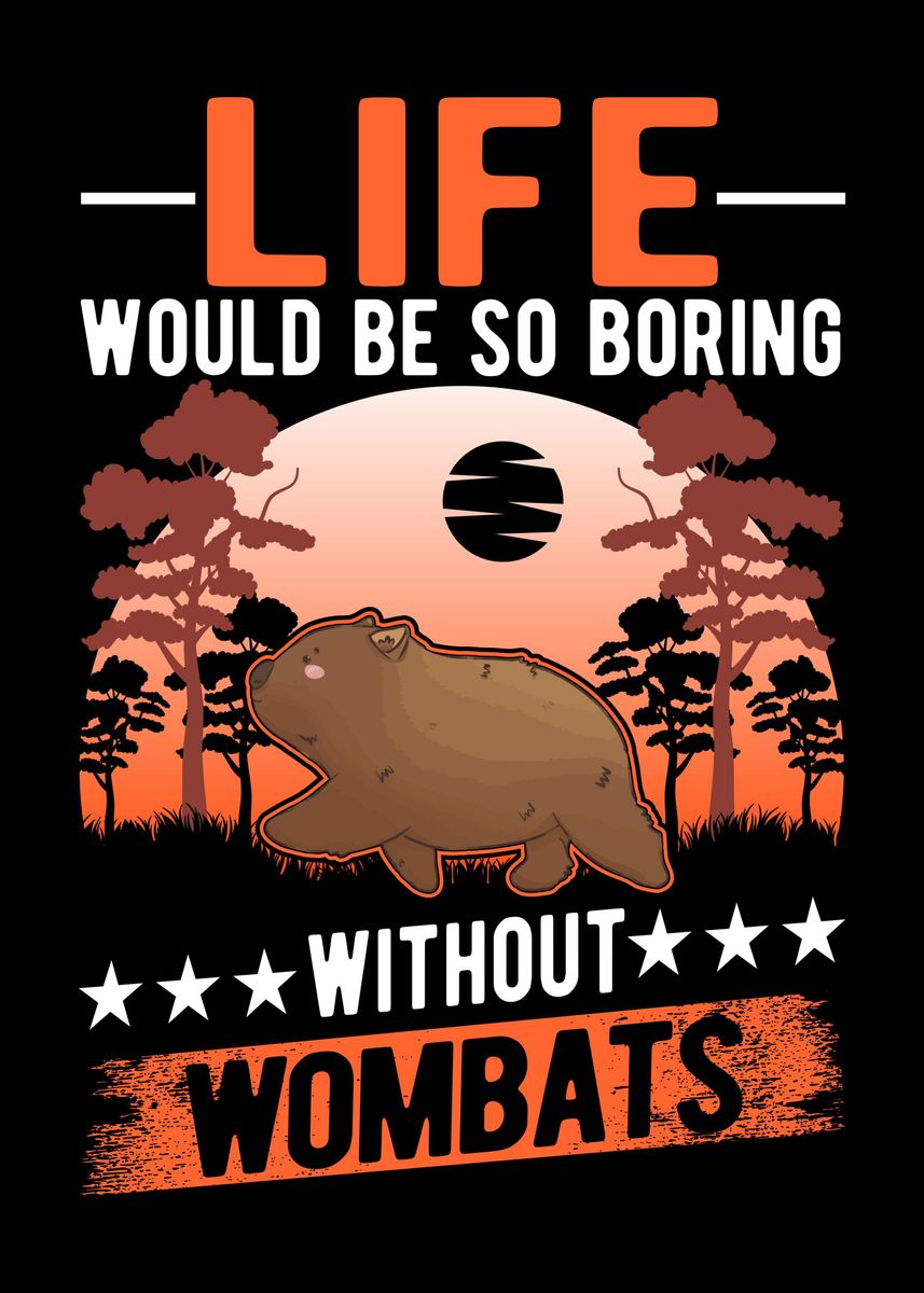 'Wombat Lover Wombat Gift' Poster, picture, metal print, paint by ...