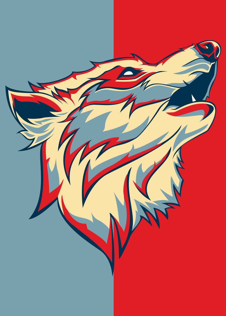 'wolf hope style' Poster, picture, metal print, paint by hiken three ...