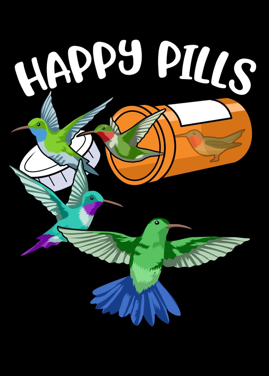 'Funny Hummingbird Gift' Poster, picture, metal print, paint by ...