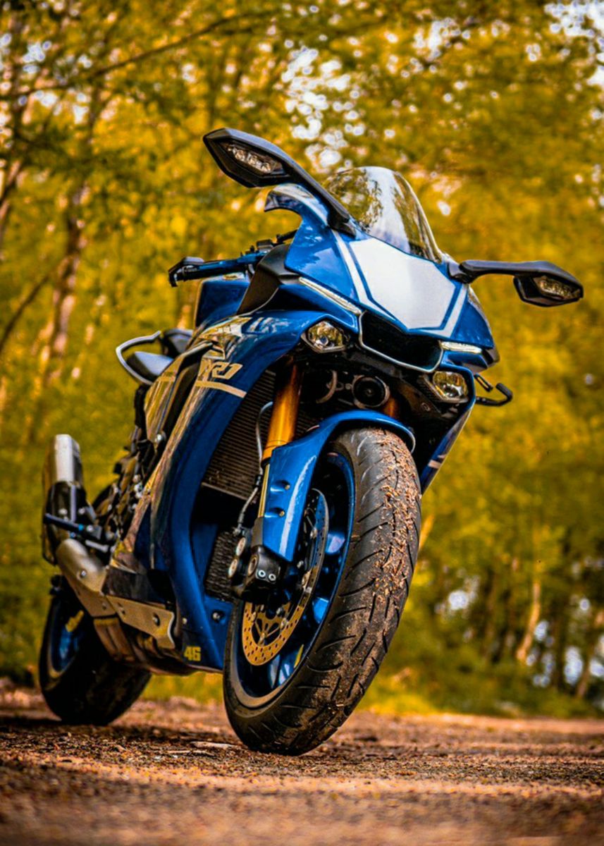 'Yamaha R1' Poster, picture, metal print, paint by Sam Gong | Displate