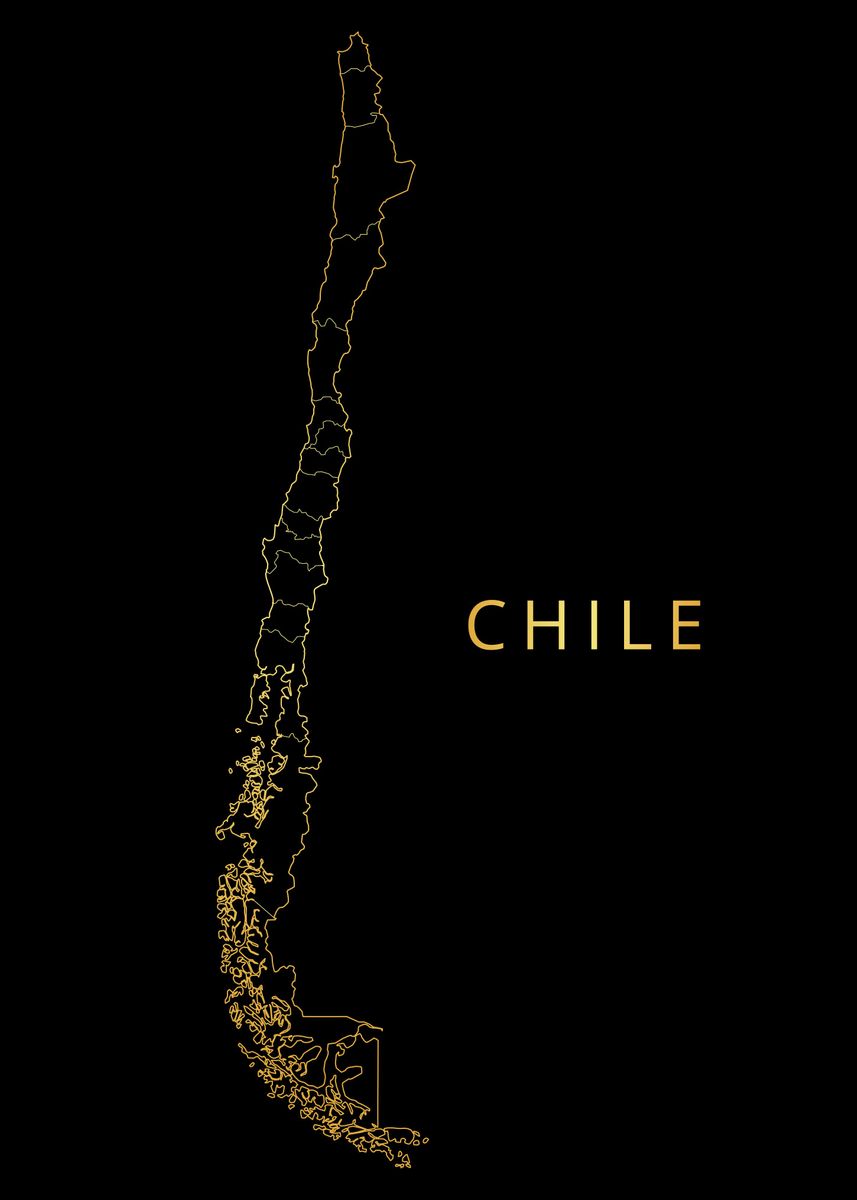 'Chile' Poster, picture, metal print, paint by Deeo | Displate