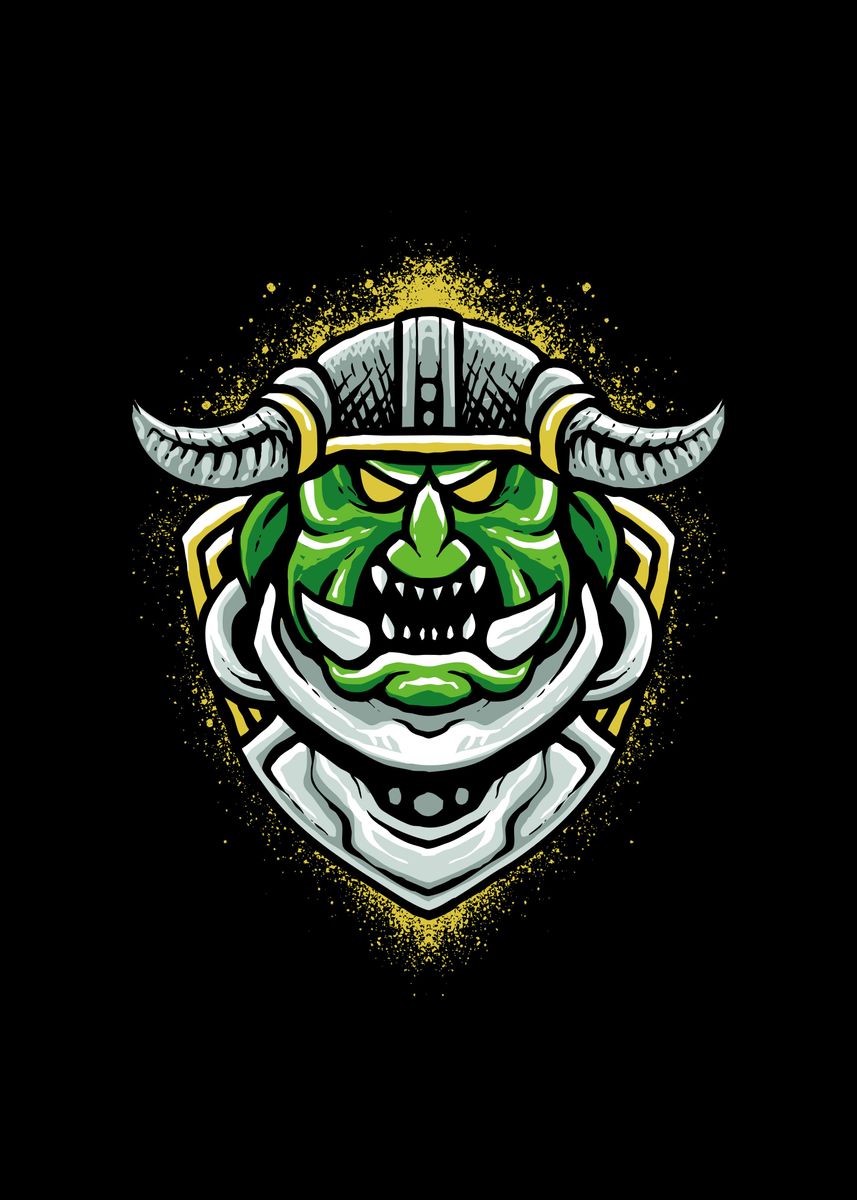 'Orc head' Poster, picture, metal print, paint by Le Thi Thu Hien ...