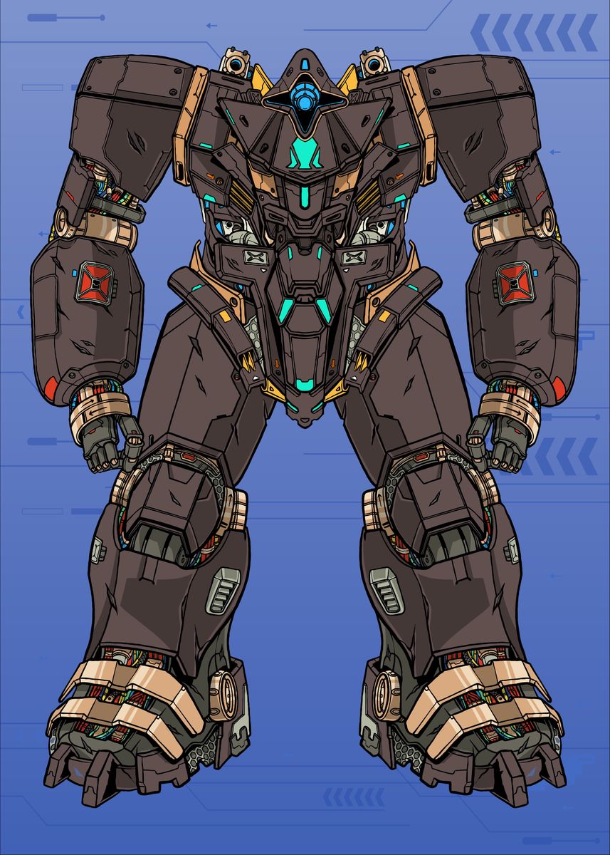 'Mecha Robot' Poster, picture, metal print, paint by Cao Thi Hieu ...