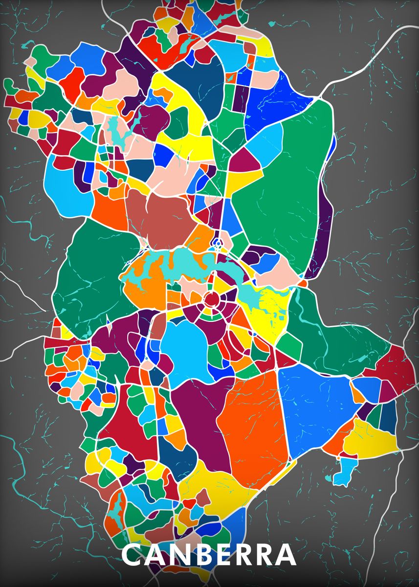 'Canberra ACT Australia ' Poster, picture, metal print, paint by Dutton ...