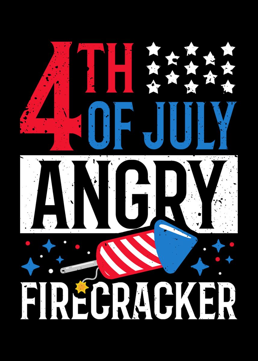 '4th Of July Firecracker' Poster, picture, metal print, paint by ...