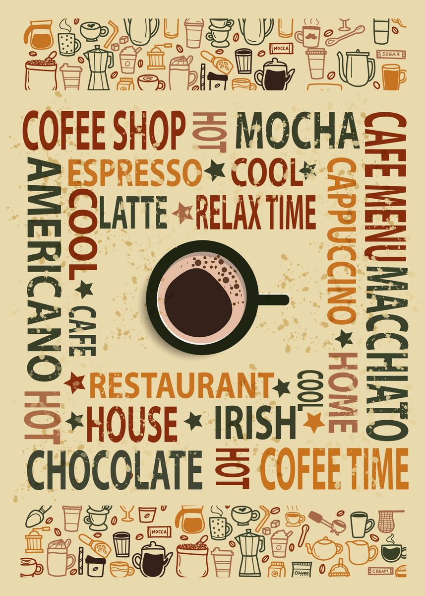 'coffee' Poster by UNIKORN | Displate