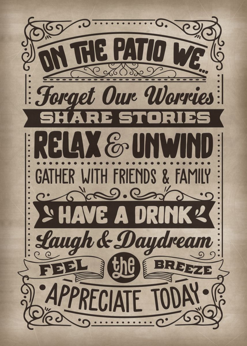 'On the patio' Poster, picture, metal print, paint by XandYart | Displate